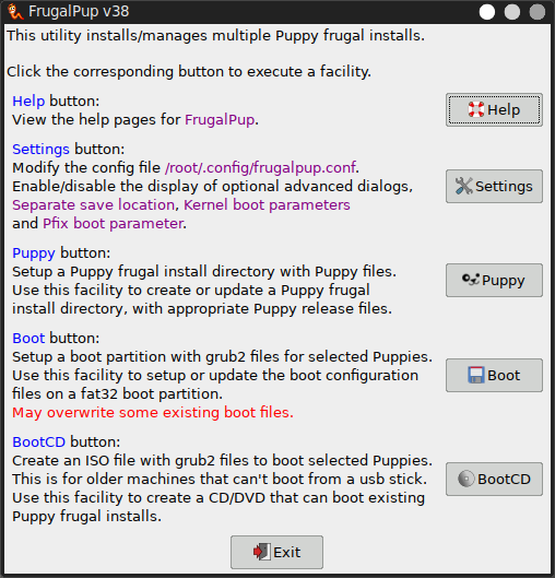Grub2起動ハイブリッドUSBパピー作成アプリ4種: LinuxでCD音楽再生 PuppyLinux編