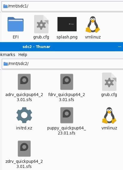 USBメモリにQuickPup64をインストール: LinuxでCD音楽再生 PuppyLinux編